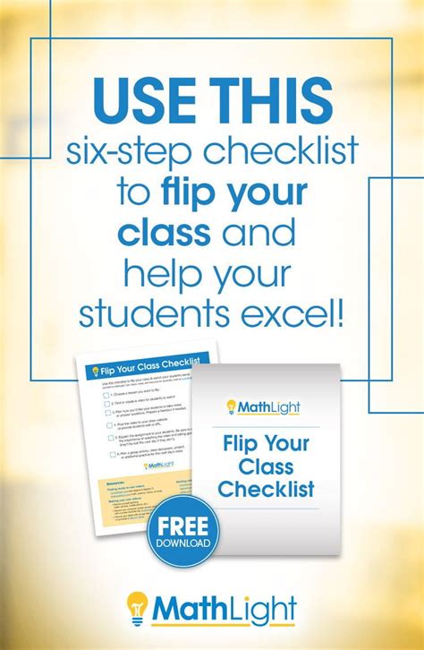 Flip Your Class Checklist Free For Math Teachers