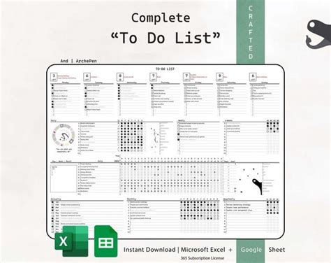 Best 12 Digital To Do List Excel Template Daily Weekly Monthly Annually Task Tracking Excel
