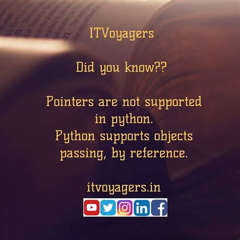 Pointers Are Not Supported In Python Python Supports Object Passing By