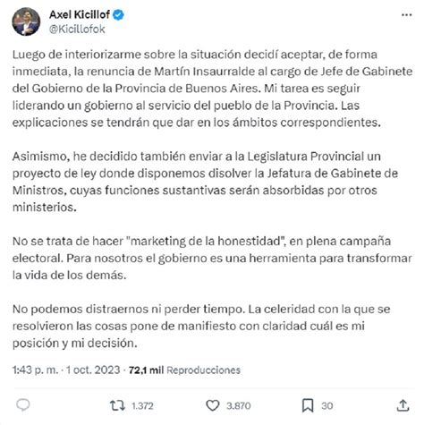 Kicillof Habló De Insaurralde Y Propuso Disolver La Jefatura De