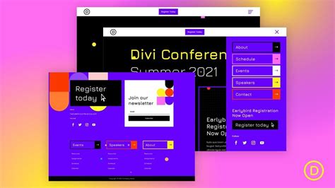 Download A FREE Header And Footer Template For Divi S Virtual Conference Layout Pack