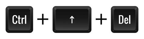 premium vector ctrl shift del key combination keyboard control
