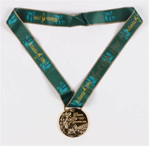 Kurt Angle Signed Team Usa 1996 Olympics Replica Gold Medal Inscribed
