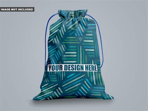 Premium PSD Drawstring Bag Mockup