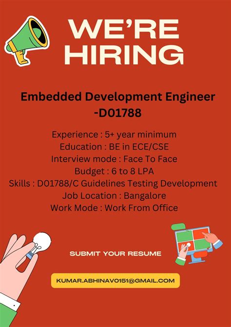 hiring hiringit embeddeddevelopmentengineer testingengineer