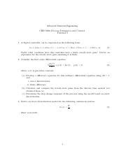 Tutorial9 Pdf School Of Chemical Engineering CEIC3006 Process