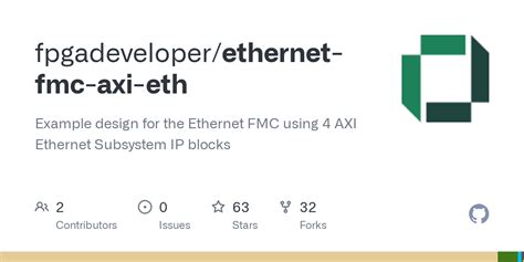 GitHub Fpgadeveloper Ethernet Fmc Axi Eth Example Design For The