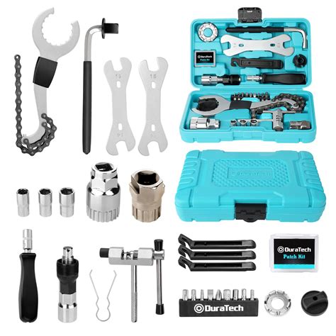 Duratech 31 Piece Bicycle Repair Set Bicycle Repair Kit With Tool Box