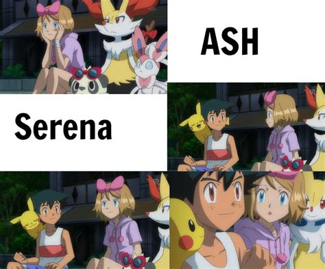 Ash And Serena Moment By Blackotakuz On Deviantart