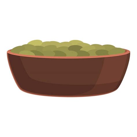 Raw Lentil Bowl Icon Cartoon Vector Vegetable Bean 14318163 Vector Art