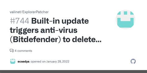Built In Update Triggers Anti Virus Bitdefender To Delete All Ep