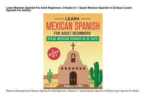 Read Book Learn Mexican Spanish For Adult Beginners: 3 Books in 1 ...