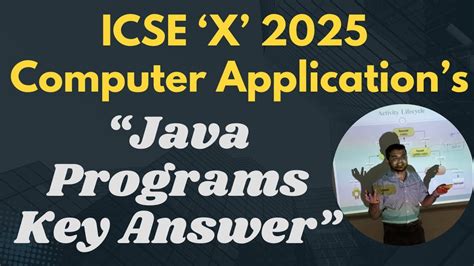 Icse X 2025 Computer Applications Key Answer Part 3 2025 Suprith
