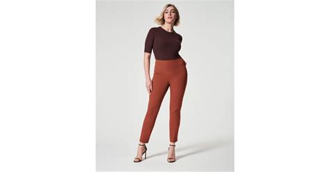 Spanx On The Go Ankle Slim Straight Pant In Red Lyst