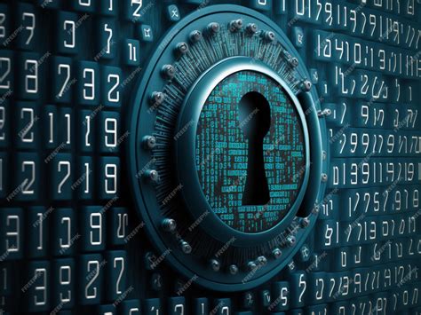 Premium Photo Internet Security Concept With Keyhole And Binary Code Generative Ai