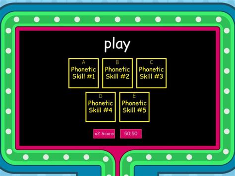Phonetic Skills 1 5 Gameshow Quiz