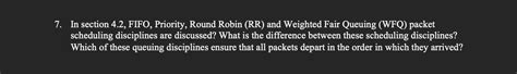 Solved In Section 42 Fifo Priority Round Robin Rr And