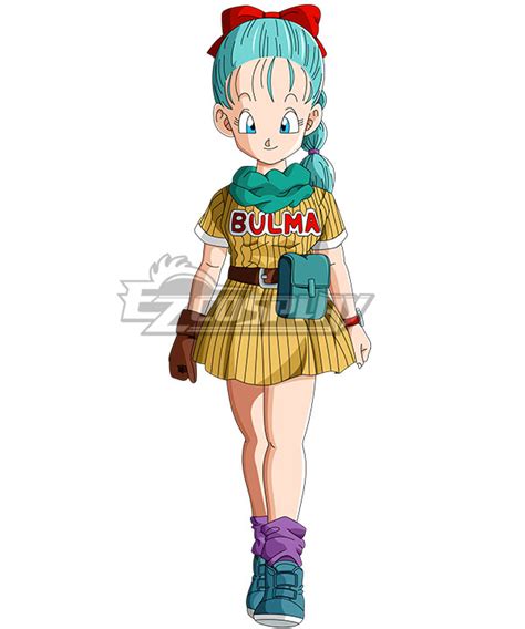 Dragon Ball Bulma Yellow Dress Cosplay Costume