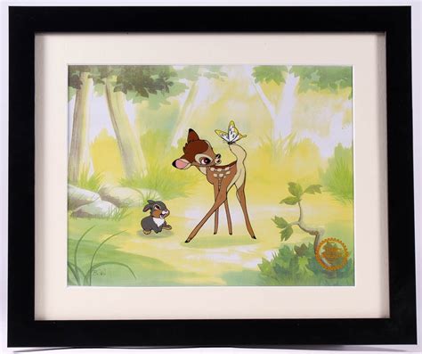 Bambi And Thumper Walt Disney 16x19 Le Custom Framed Animation Serigraph