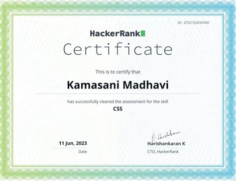Kamasani Madhavi On Linkedin Css Share Hackerrank Connections