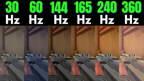 Valorant 30hz Vs 60hz Vs 144hz Vs 165hz Vs 240hz Vs 360hz Youtube