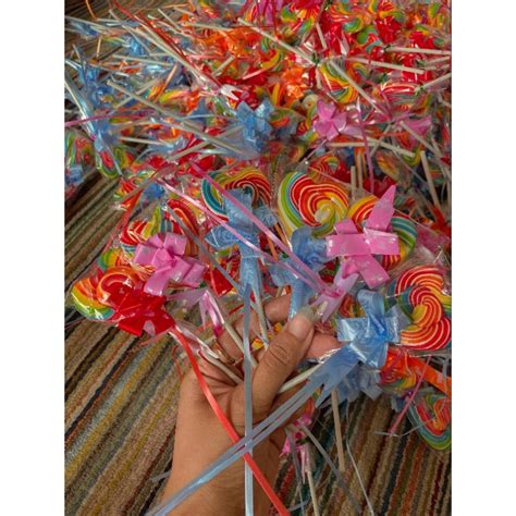 Premium Ribbon Lollipop Love Candy Contains 20 Pcs By Daffa Lollipop