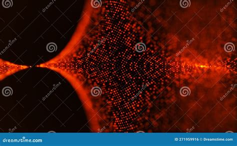 Futuristic Particle Wave Abstract Technology Background Big Data