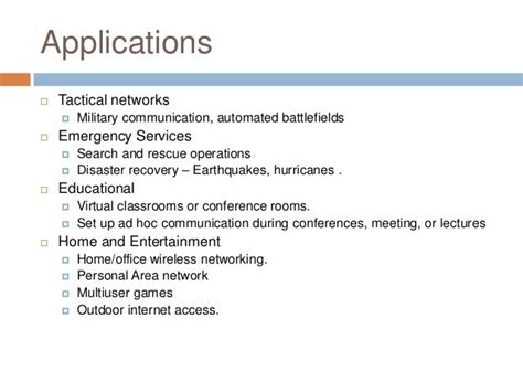 Mobile Ad Hoc Networks