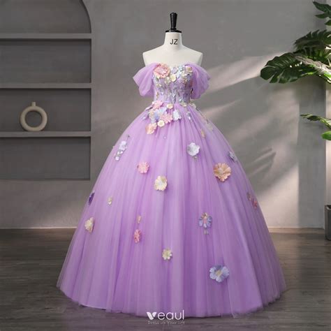 Fairytale A Line Princess Lilac Prom Dresses 2023 Strapless