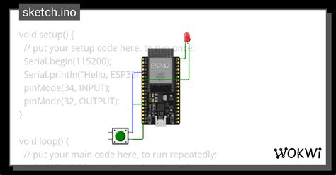 LATIHAN 2 INPUT Wokwi ESP32 STM32 Arduino Simulator
