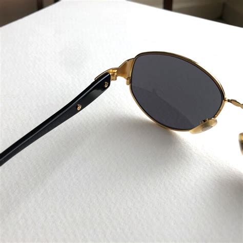 Italian Vintage Anteprima Gold Oval Frame Sunglasses Gem