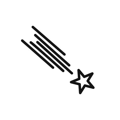 Falling Star Icon Linear Graphics Sign 47848392 Vector Art At Vecteezy