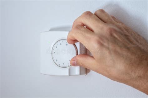 Central Heating Thermostat Control Adjustment Saving Energy Stock Image Image Of Adjustment