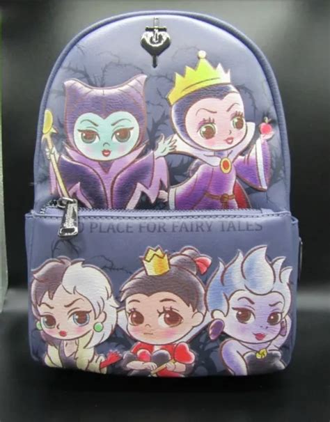 Loungefly Disney Villains Chibi Mini Backpack Exclusive New With Tags £