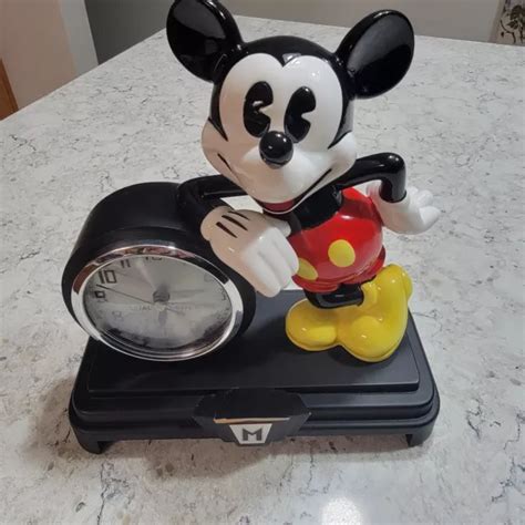 Vintage Walt Disney Deco Mickey Clock Mantle Clock Woriginal Box