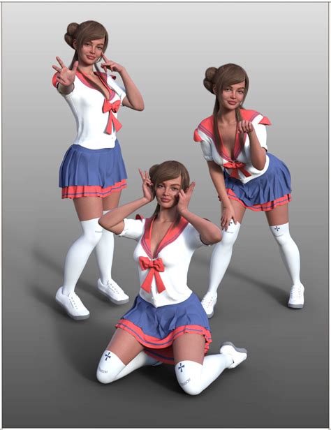 Fg Japanese Girl Poses Daz 3d