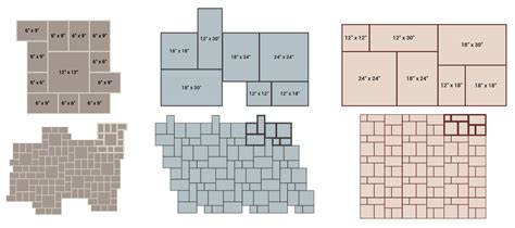 3 Piece Driveway Pattern 7 Piece Random Pattern Paver Patterns