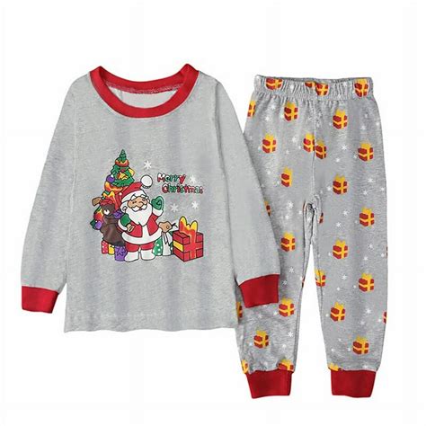 Conjunto De Pijamas De Navidad Para Niños Y Niñas Ropa De Dormir De