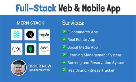 create full stack web and mobile app using mern stack by saleempirwani fiverr