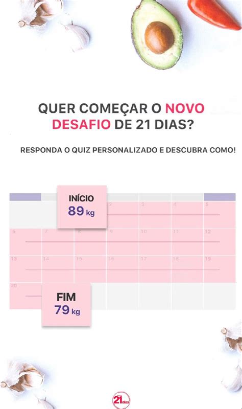 Pegue A Sua Dieta De 21 Dias Desafio De 21 Dias Dicas Para Emagrecer