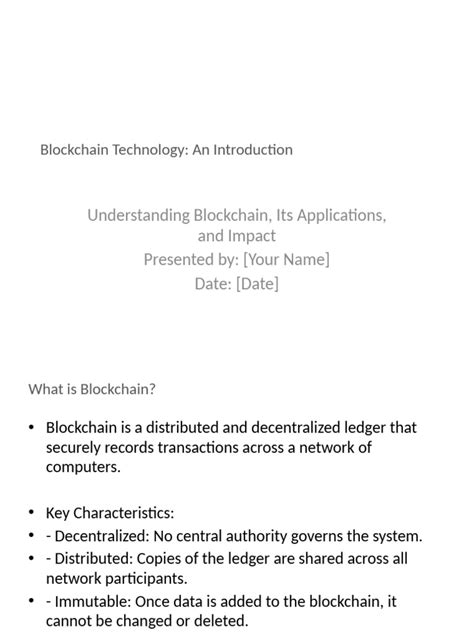 Blockchain Introduction Presentation Pdf Cryptocurrency Computing