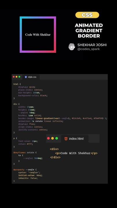 Animated Gradient Border Html And Css Youtube
