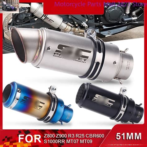 Silenciador De Tubos De Escape Universal SC De 51mm Para Motocicleta