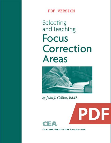 Selecting And Teaching Focus Correction Areas Pdf Collins Education As