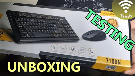 Unboxing And Testing A4tech 7100n Wireless Keyboard And Mouse Youtube