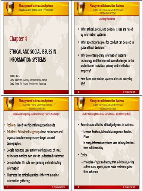 Chapter 4: Ethical and Social Issues in Ethical and Social Issues in ...