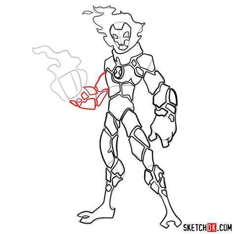 How To Draw Heatblast From Ben 10 Sketchok Easy Drawing Guides Easy