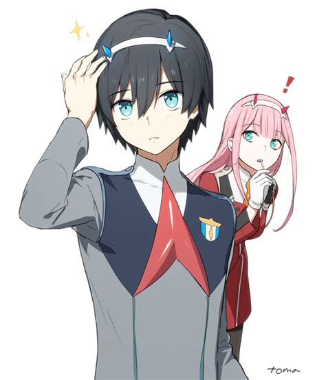 Zero Two And Hiro Darling In The Franxx Drawn By Tomanorishio