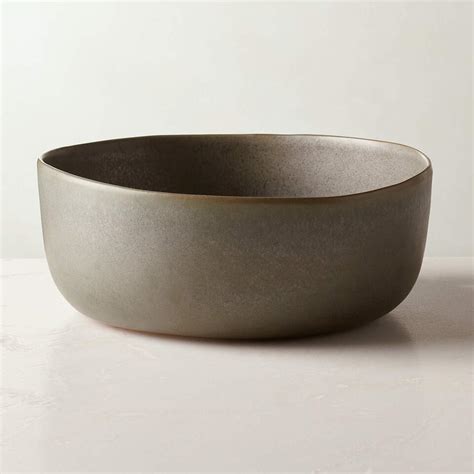 Drift Green Serving Bowl With Reactive Glaze Cb2 Uae