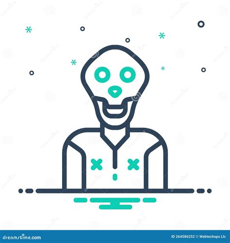 Mix Icon For Deadly Fatal And Malignant Stock Illustration
